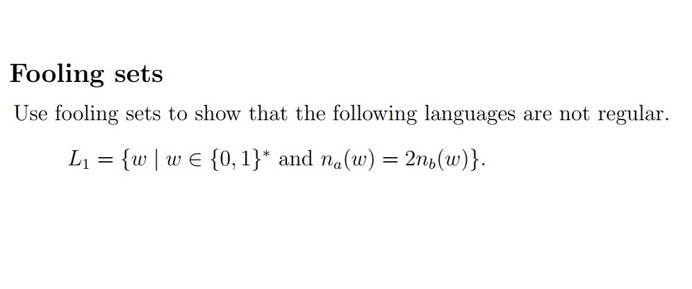 Solved Fooling sets Use fooling sets to show that the | Chegg.com