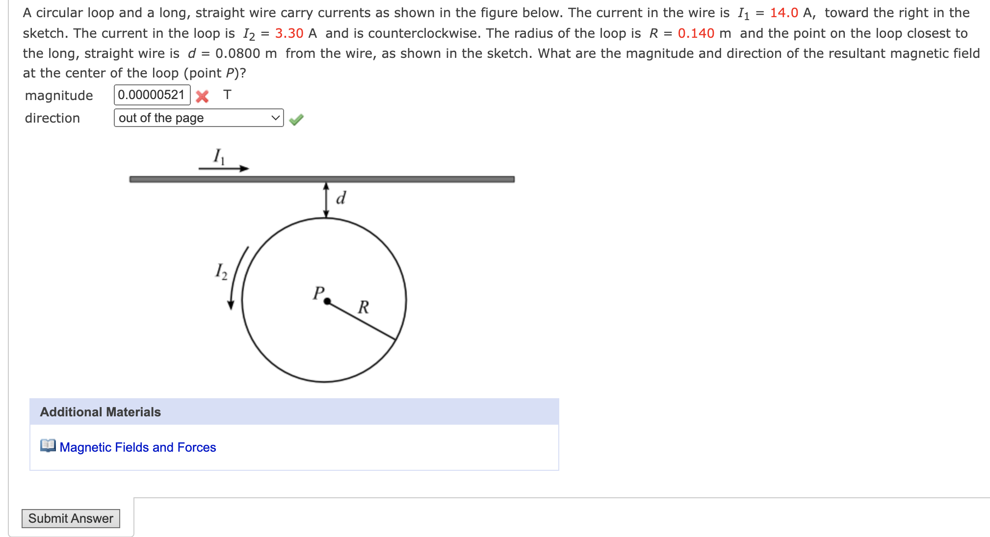 Solved A circular loop and a long, straight wire carry | Chegg.com