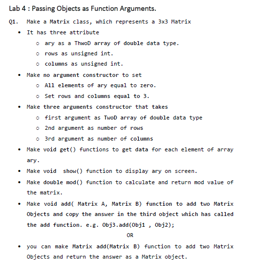 Solved Lab 4 Passing Objects As Function Arguments Q1 8364