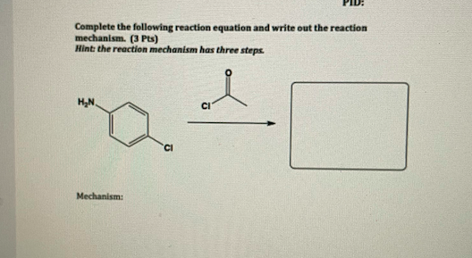 Solved Complete the following reaction equation and write | Chegg.com