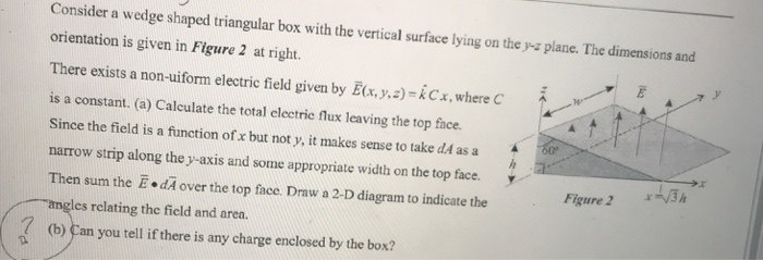 Solved Consider a wedge shaped triangular box with the | Chegg.com