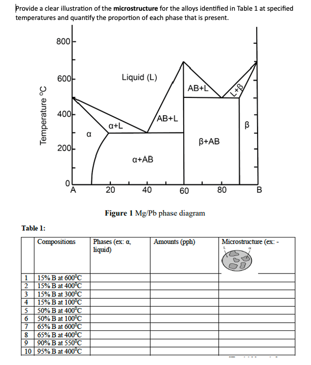 Solved Provide a clear illustration of the microstructure | Chegg.com