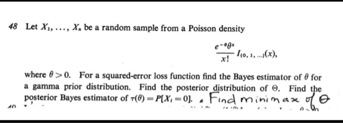 Solved 48 Let X,,..., X. be a random sample from a Poisson | Chegg.com
