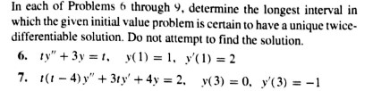 Solved In each of Problems 6 through 9 , determine the | Chegg.com