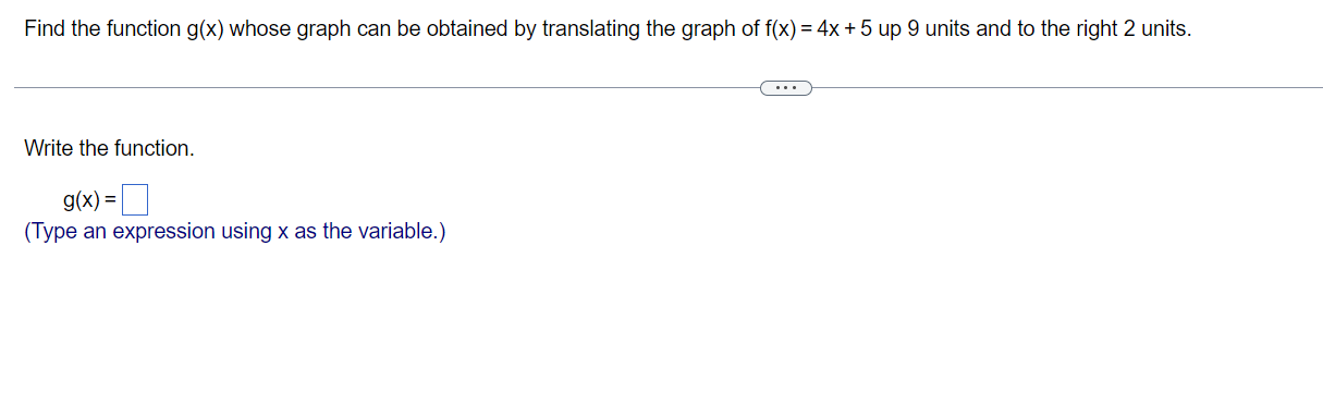 Solved Find The Function G X Whose Graph Can Be Obtained By