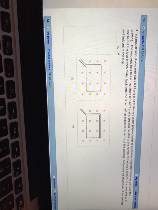 Solved A rectangular loop of wire with sides 0.19 and 0.33 m | Chegg.com