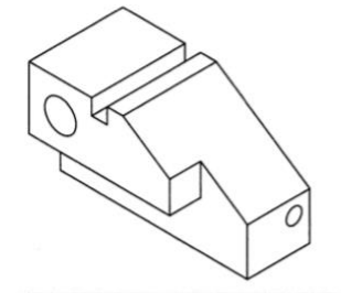 Solved Draw front, top and right side views using 3rd angle | Chegg.com