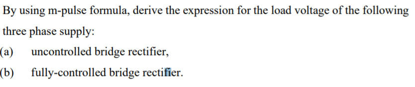 Solved By using m-pulse formula, derive the expression for | Chegg.com