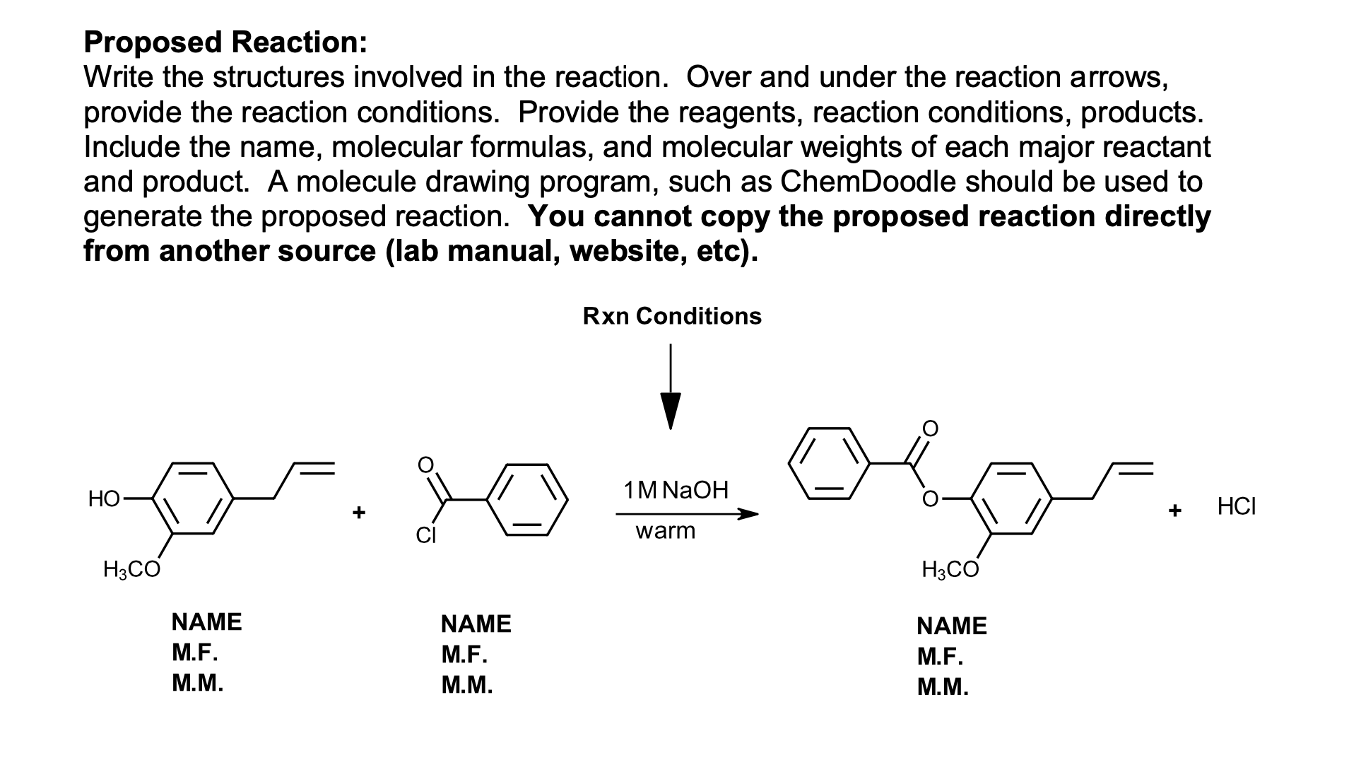 Solved Can I get help making a proposed reaction for this | Chegg.com