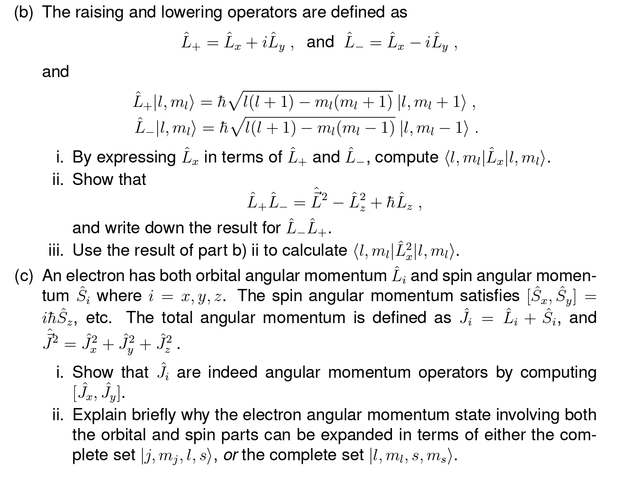 b) The raising and lowering operators are defined as | Chegg.com