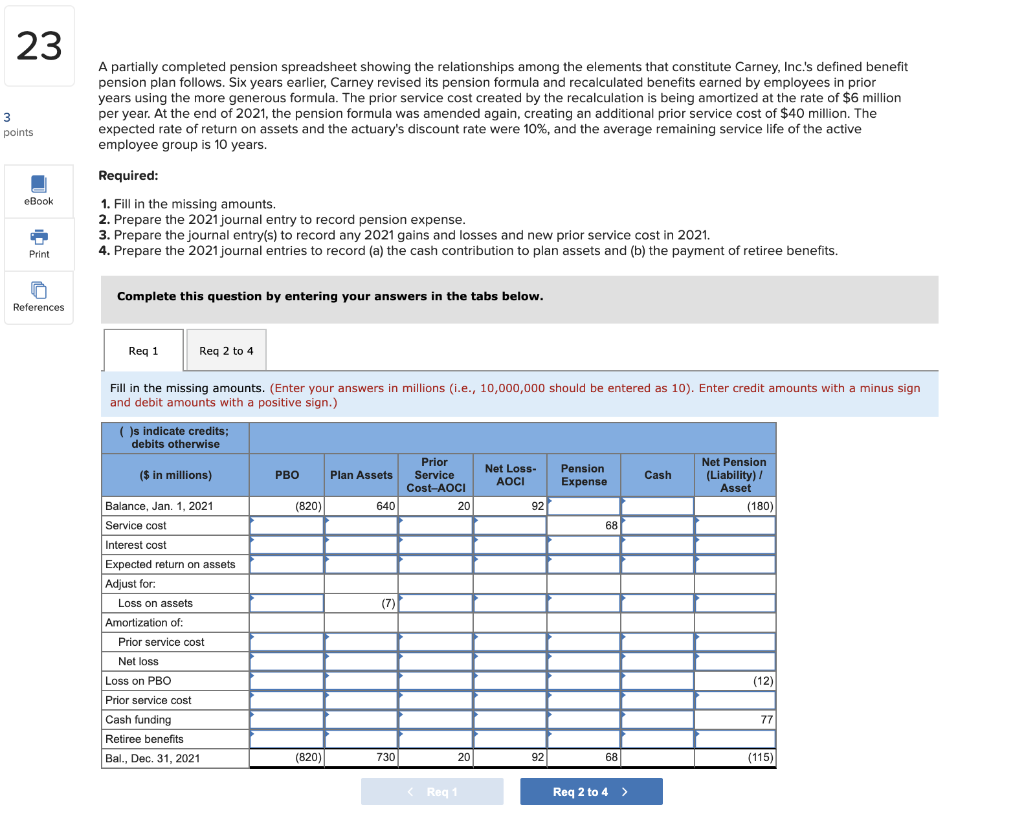 23-a-partially-completed-pension-spreadsheet-showing-chegg