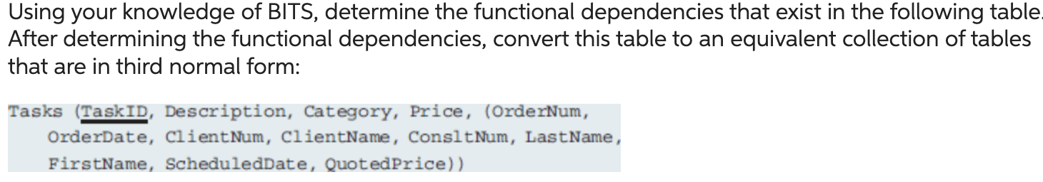 Using your knowledge of BITS, determine the | Chegg.com