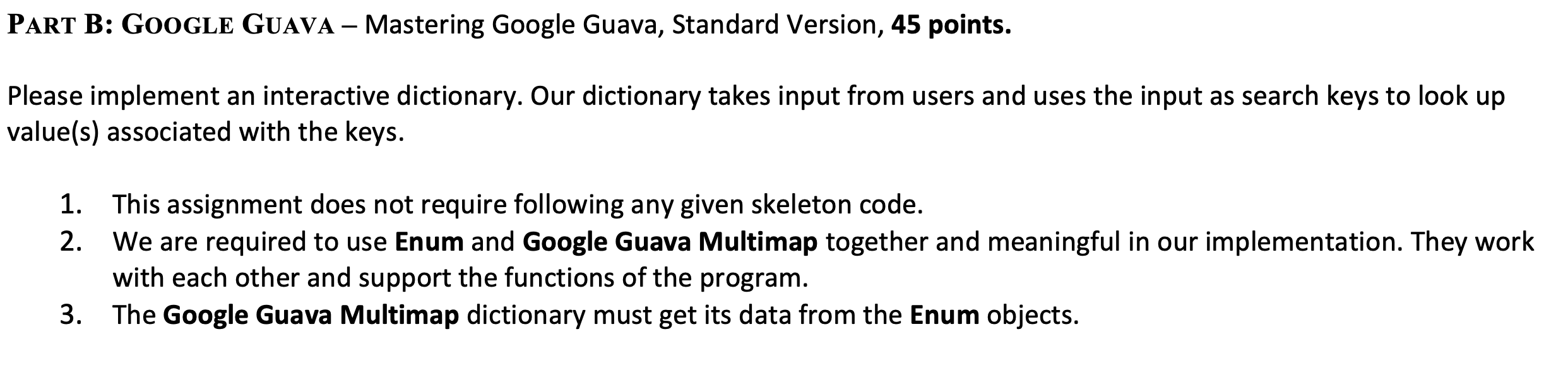 Solved PART B: Google GuAVA - Mastering Google Guava, | Chegg.com Solved PART B: Google GuAVA - Mastering Google Guava, | Chegg.com