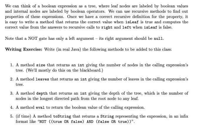 Solved We can think of a boolean expression as a tree, | Chegg.com