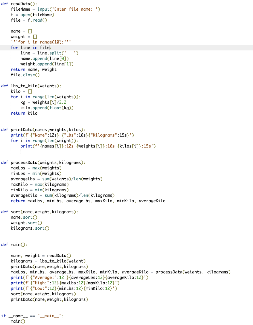 Solved I keep getting an Index error and I'm also not sure | Chegg.com