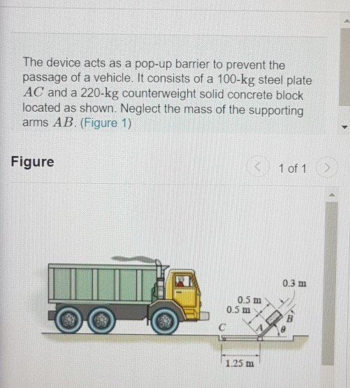 Solved The device acts as a pop-up barrier to prevent the | Chegg.com