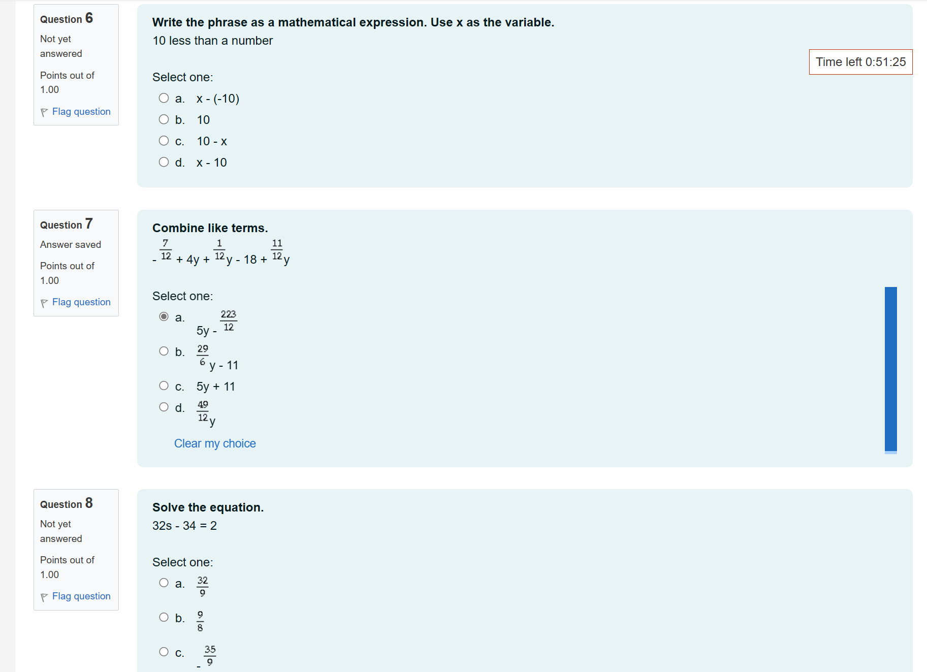 Solved Question 6 Write the phrase as a mathematical | Chegg.com