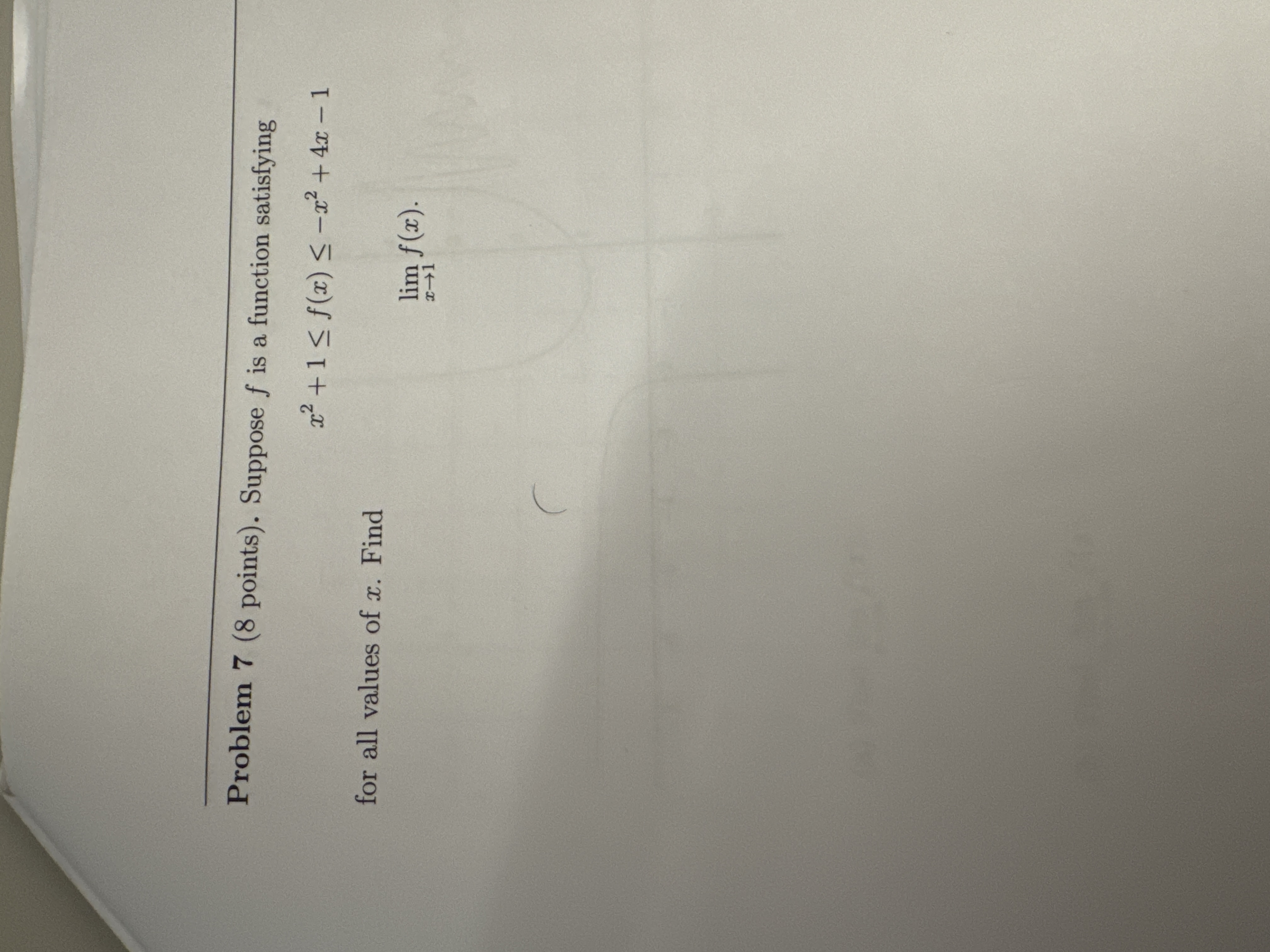Solved Problem 7 (8 ﻿points). ﻿Suppose f ﻿is a function | Chegg.com
