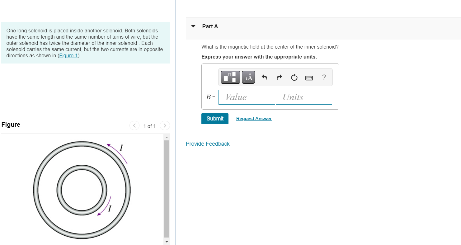Solved One long solenoid is placed inside another solenoid. | Chegg.com