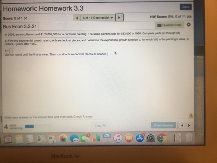 Solved Homework: Homework 3.3 Score: 0 of 1 pt Bus Econ | Chegg.com