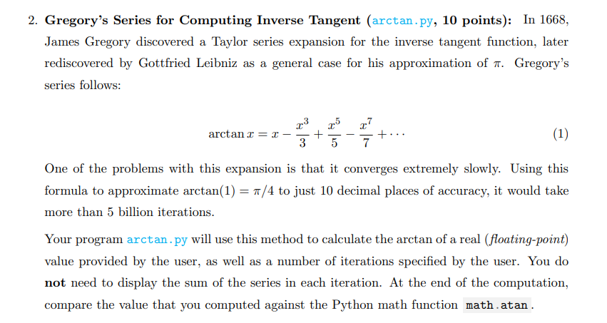 Solved arctan.py | Chegg.com