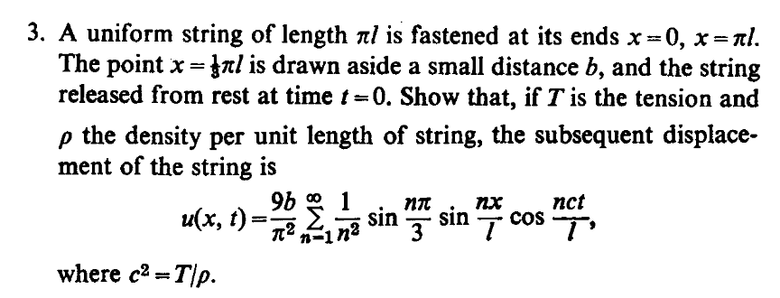 Solved PDE (Wave equation) (The same as the image) 3. A | Chegg.com