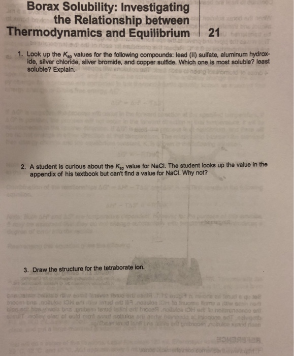 Solved Borax Solubility: Investigating the Relationship | Chegg.com