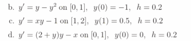 Solved Solve the following equations numerically by using | Chegg.com