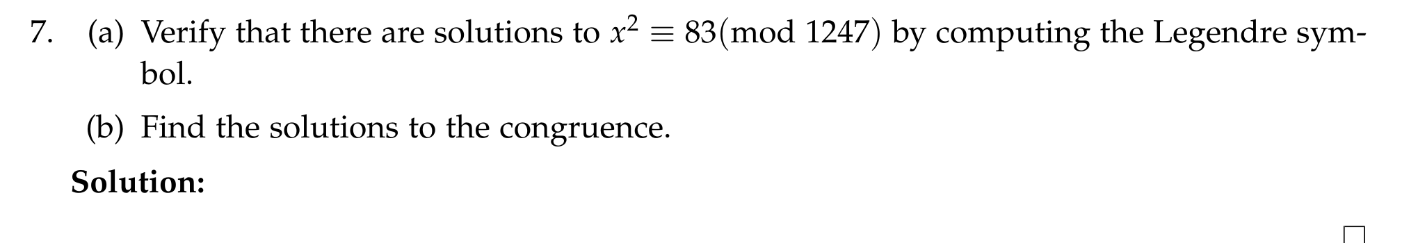 Solved (a) ﻿Verify that there are solutions to | Chegg.com