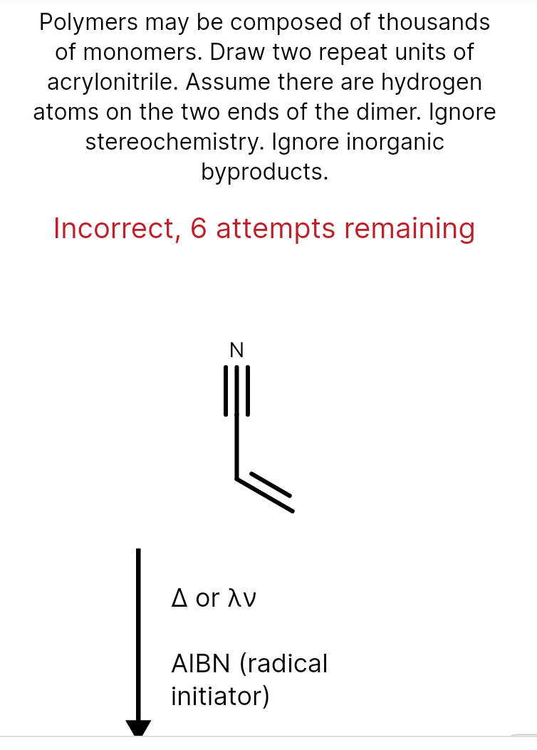 Solved Polymers may be composed of thousands of monomers. | Chegg.com