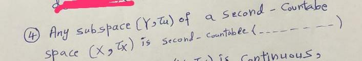 Solved Countabe 4 Any subspace (rotu) of a second space | Chegg.com