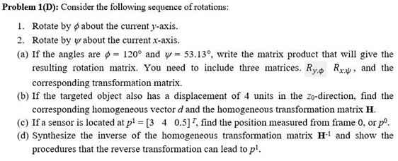 Solved Problem 1(D): Consider the following sequence of | Chegg.com