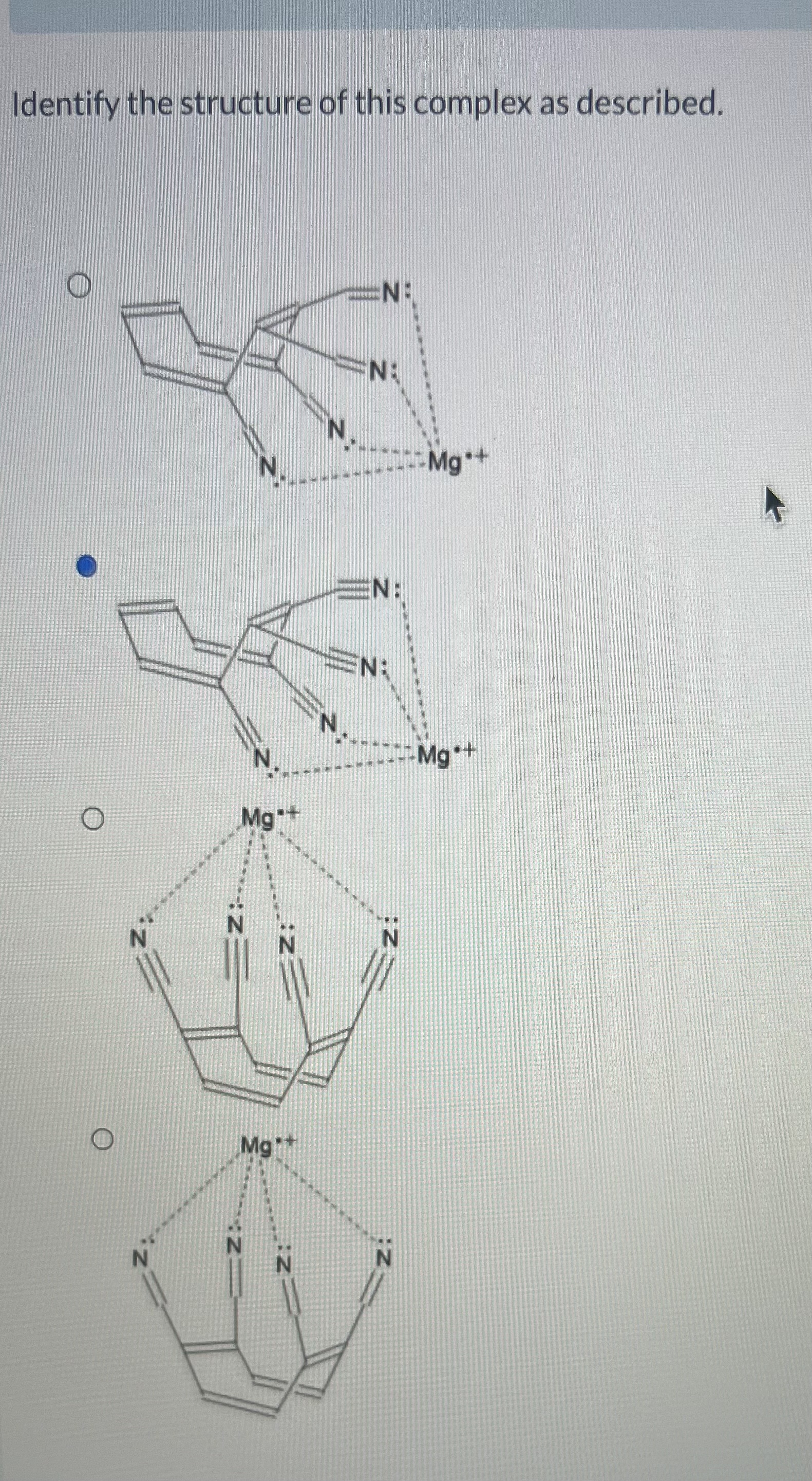 Solved Identify the structure of this complex as described. | Chegg.com
