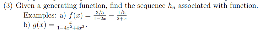 = (2) Given a recurrence with initial conditions, | Chegg.com