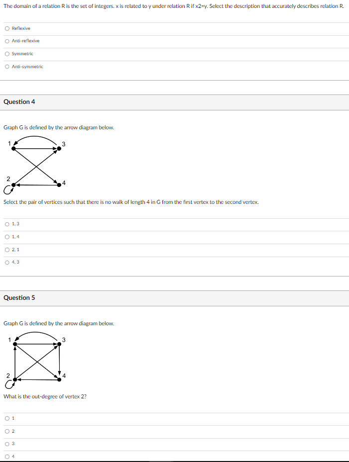 Solved The domain of a relation R is the set of integers. x | Chegg.com