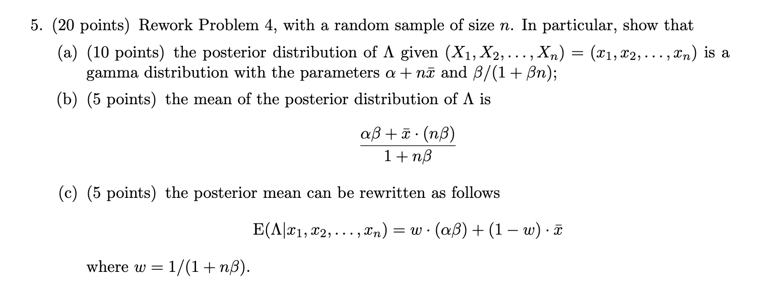 Solved (20 points) If X has a Poisson distribution and the | Chegg.com