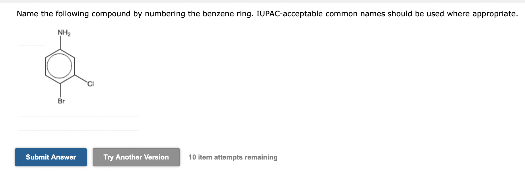 Solved Name the following compound by numbering the benzene | Chegg.com