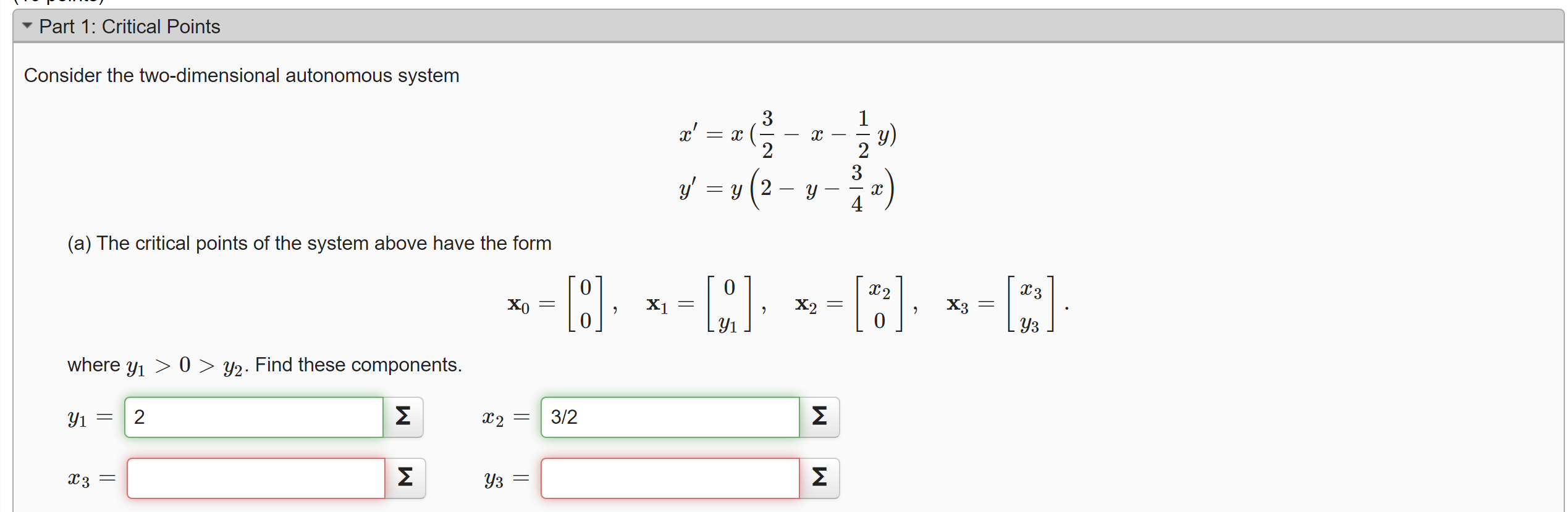 Solved Part 1: Critical Points Consider the two-dimensional | Chegg.com
