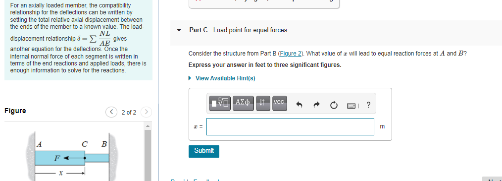 Solved Part A - Force with a known deflection Learning Goal: | Chegg.com