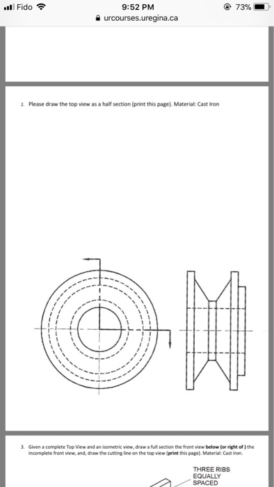 Solved "11 Fido令 9:52 PM @ 73% i urcourses.uregina.ca 2 | Chegg.com