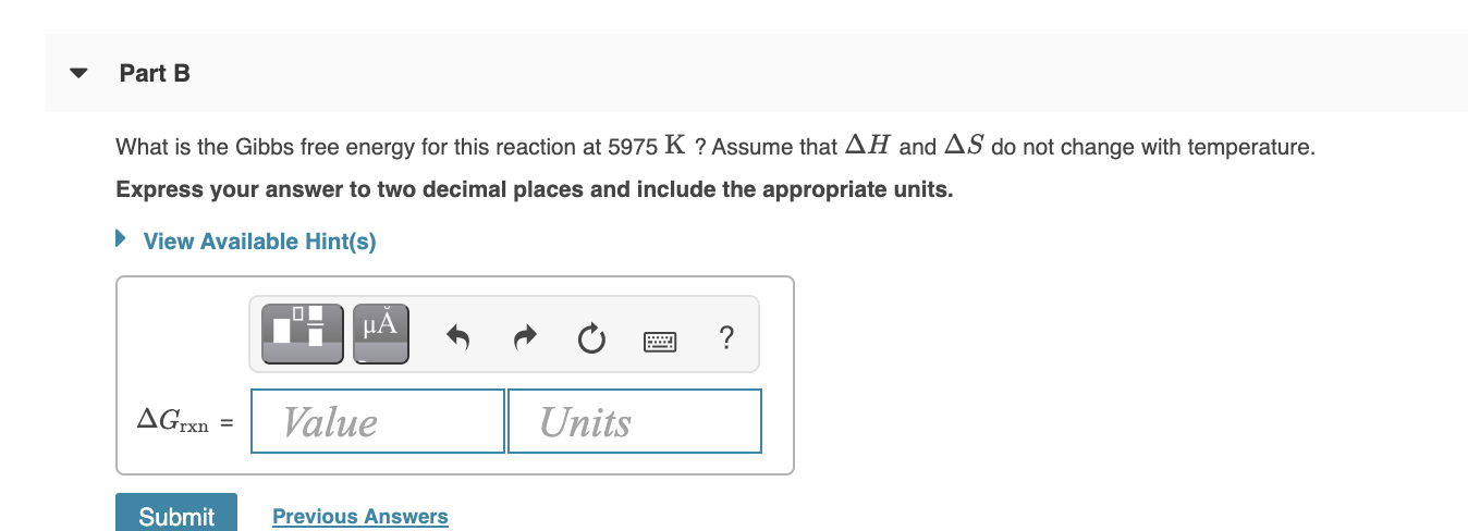 Gibbs free energy (G) is a measure of the spontaneity | Chegg.com