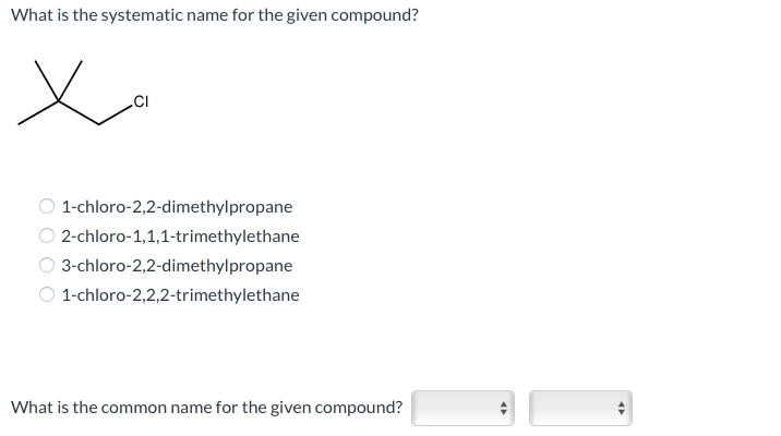 Solved What is the systematic name for the given compound? x | Chegg.com