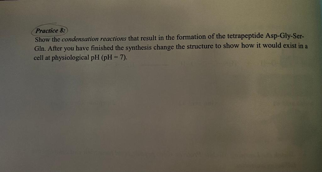 Solved Show the condensation reactions that result in the | Chegg.com