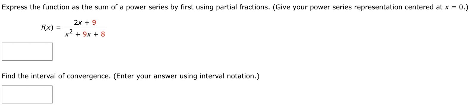 Solved Express the function as the sum of a power series by | Chegg.com