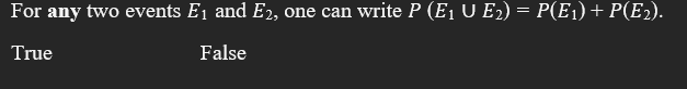 Solved For any two events E1 and E2, one can write | Chegg.com