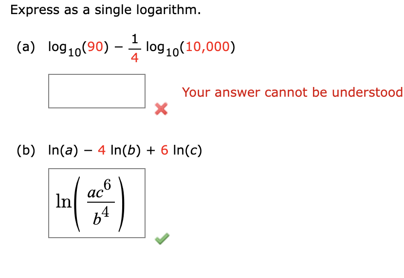 Solved Express as a single logarithm. (a) | Chegg.com