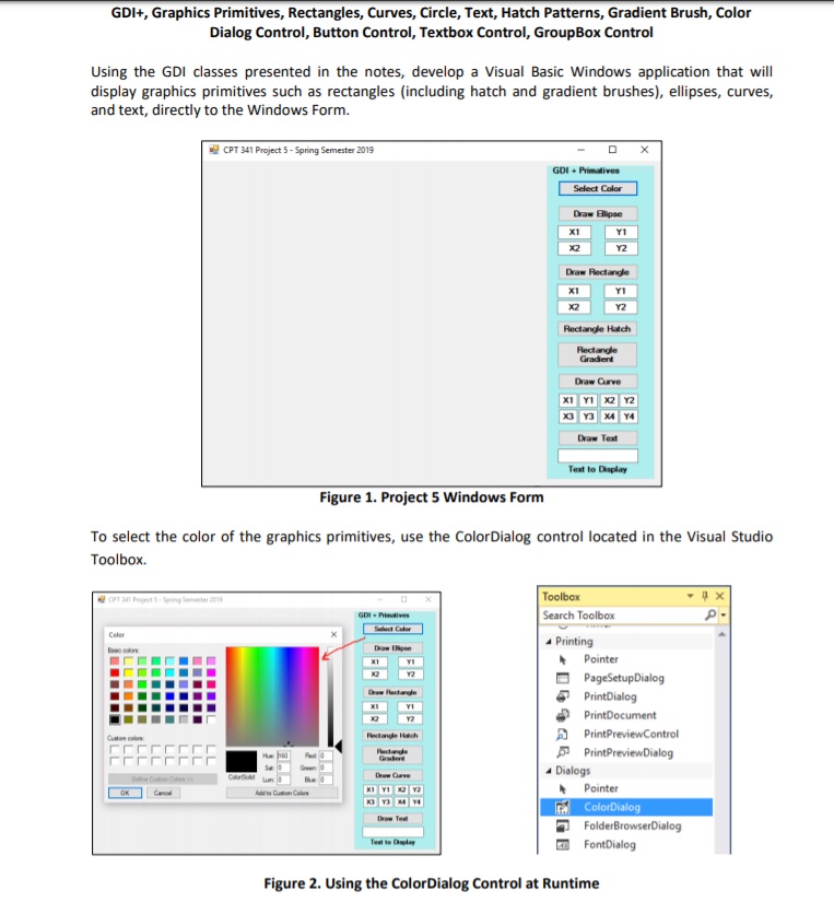 GDI+, Graphics Primitives, Rectangles, Curves, | Chegg.com