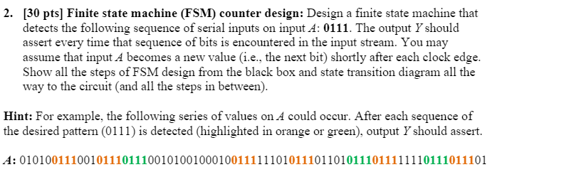 Solved 2. [30 pts] Finite state machine (FSM) counter | Chegg.com