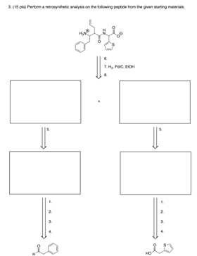 Solved Perform a retrosynthesis for the following peptide | Chegg.com