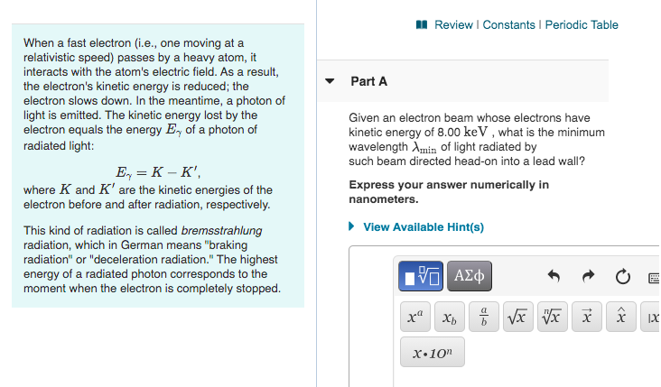 Solved Review Constants Periodic Table Part A When a fast | Chegg.com